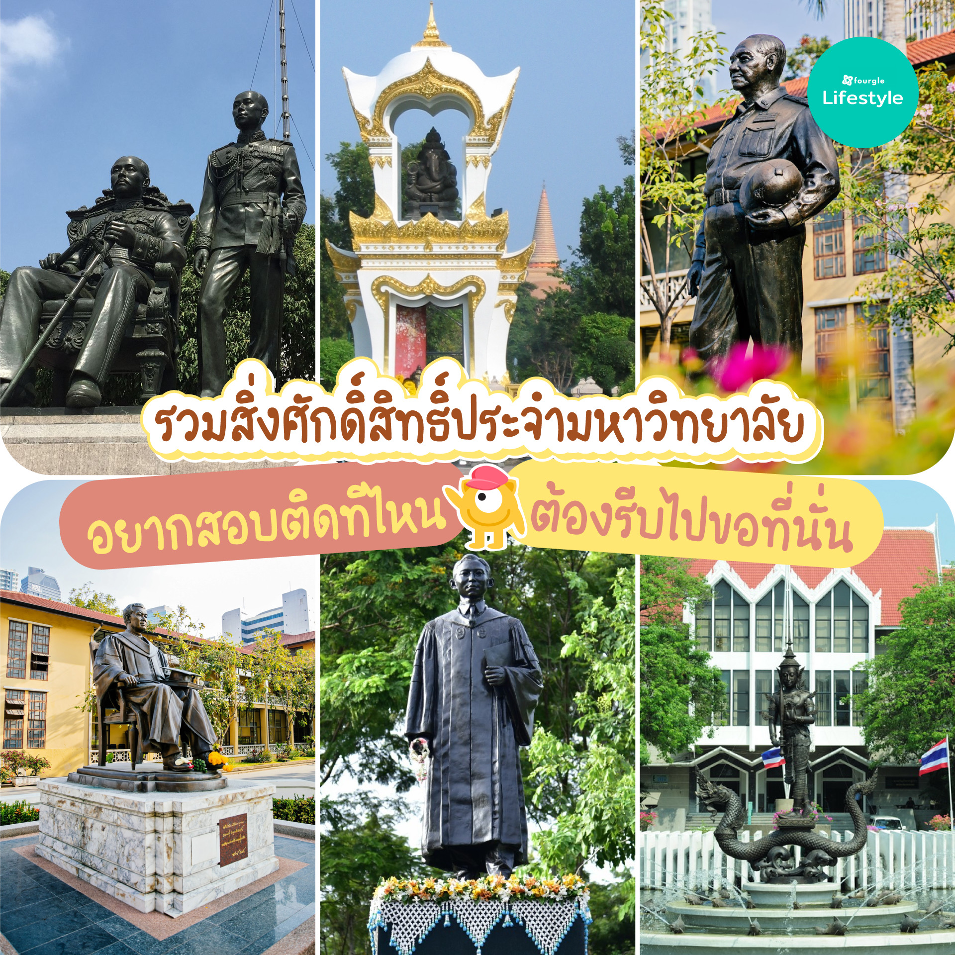 รวมสิ่งศักดิ์สิทธิ์ประจำมหาวิทยาลัย 🎓